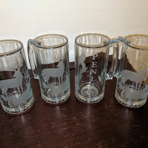 Custom Etched Glass Beer Mugs - Etsy