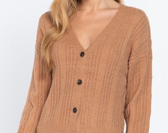 Button Down Sweater | Etsy