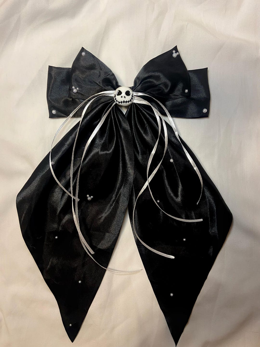 Jack Hair Bow / Nightmare Before Christmas Hair Bow / Black Hair Bow ...
