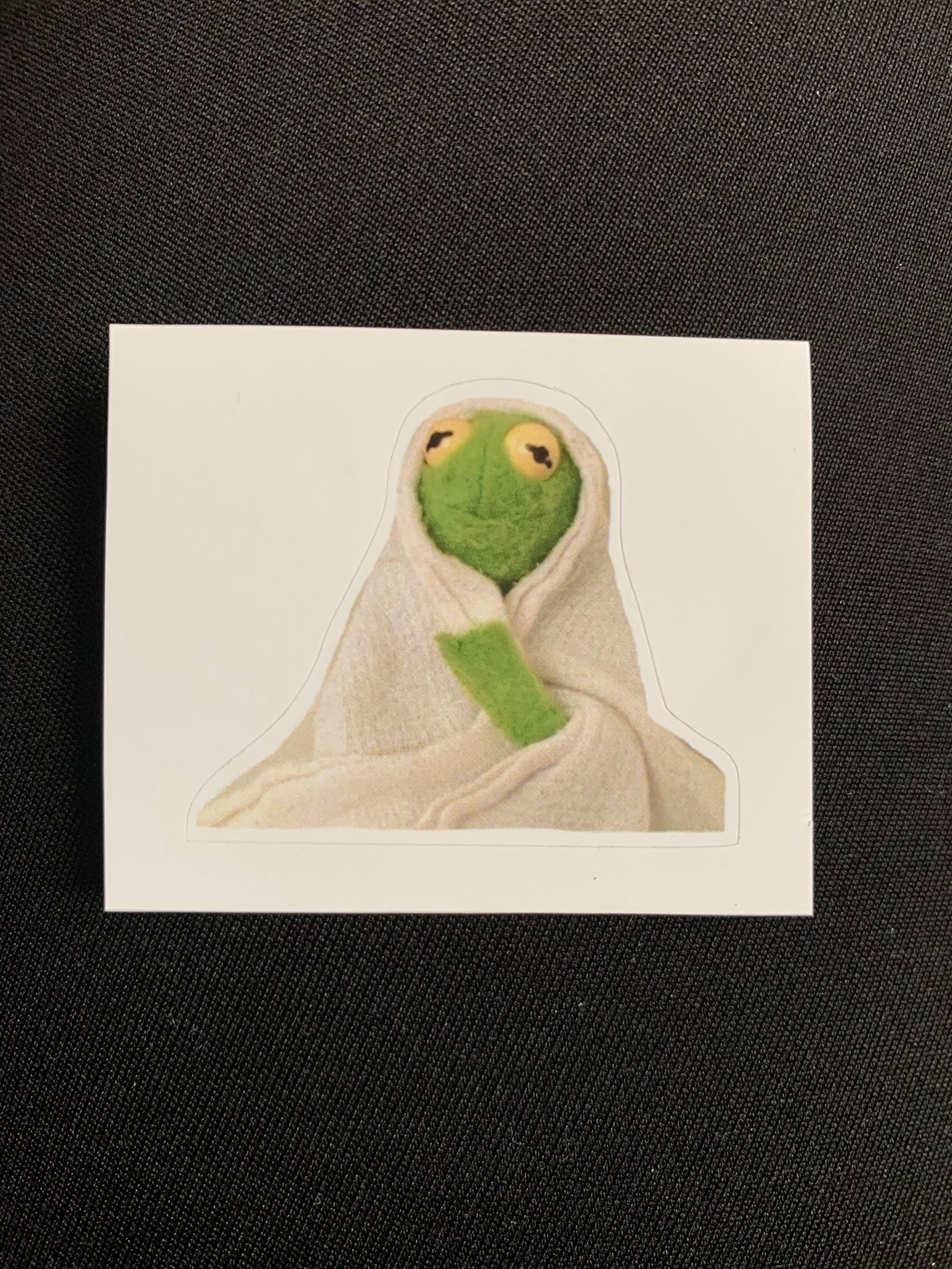 Covid Mood Cozy Cute Kermit Frog Meme Sticker - Etsy