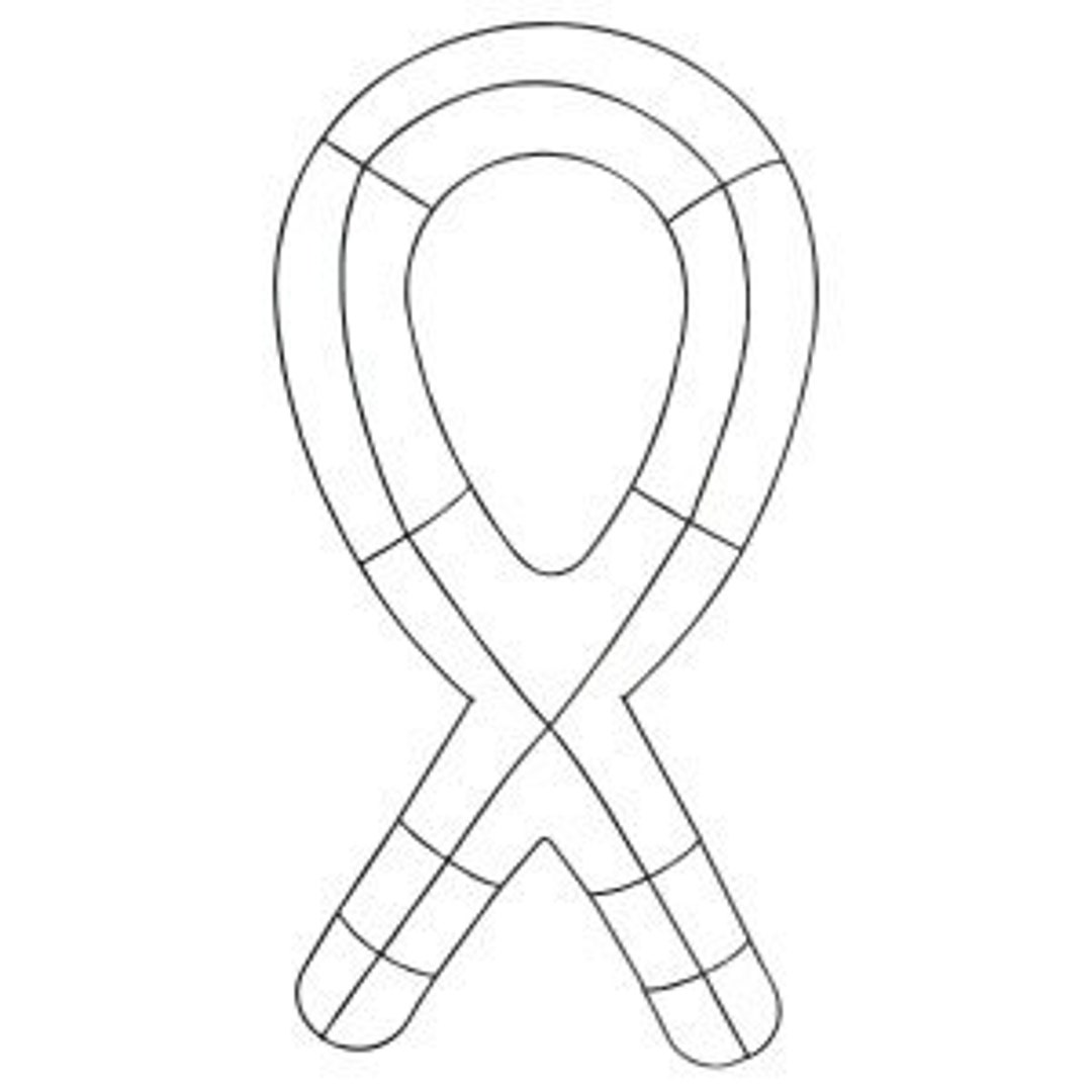 5- Remembrance, Awareness Ribbon Wreath Forms, 18.75x9.625 In. Wreath ...