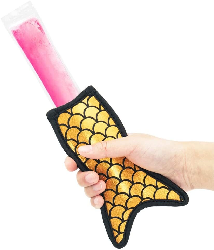 Mermaid Style Reusable Popsicle Holders, Popsicle Bags, Freezer Ice Pop ...