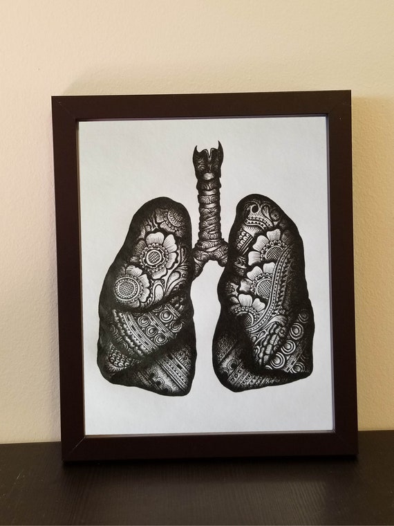 Lungs Wall Decor Print 8x10 | Etsy