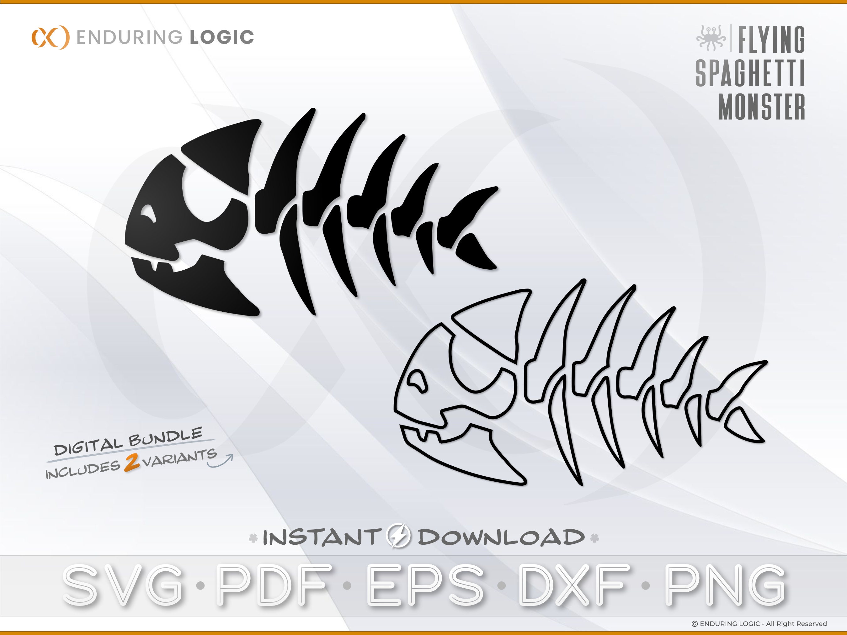 FSM Jolly Pirate Fish SVG Vector Graphic Flying Spaghetti Monster ...