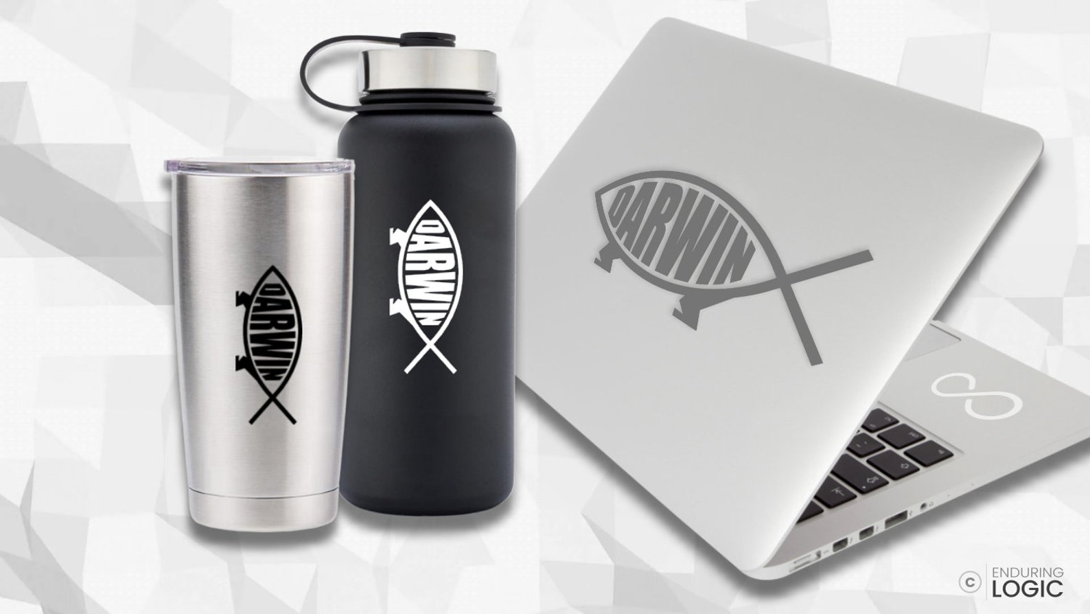 Darwin Evolve Fish Decal – Evolution Logo, Charles Darwin, Atheist ...