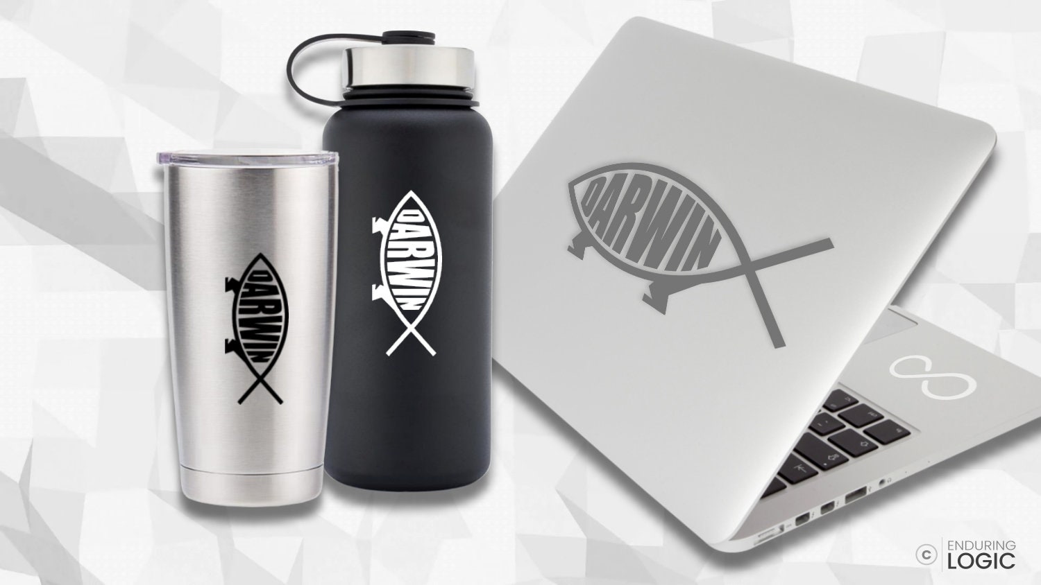 Darwin Evolve Fish Decal – Evolution Logo, Charles Darwin, Atheist ...