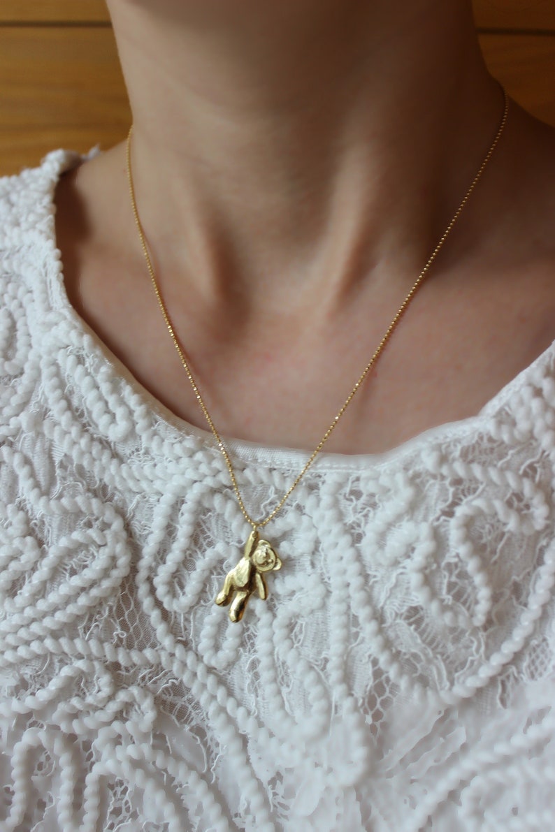 Teddy Bear Necklace - Etsy