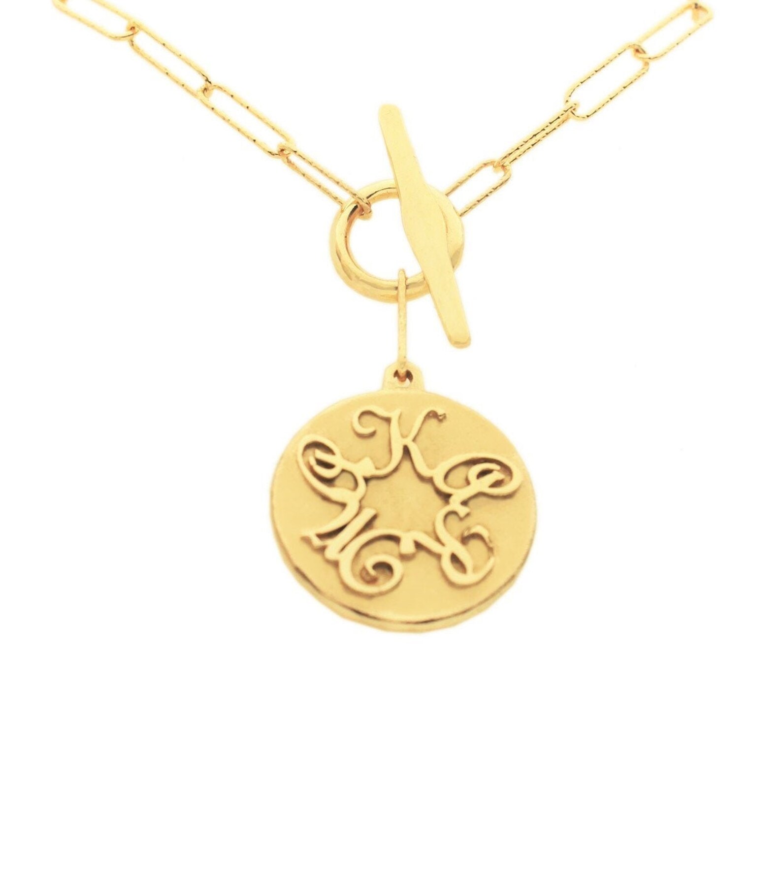 Karma Medallion on a Toggle Clasp Wide Chain - Etsy