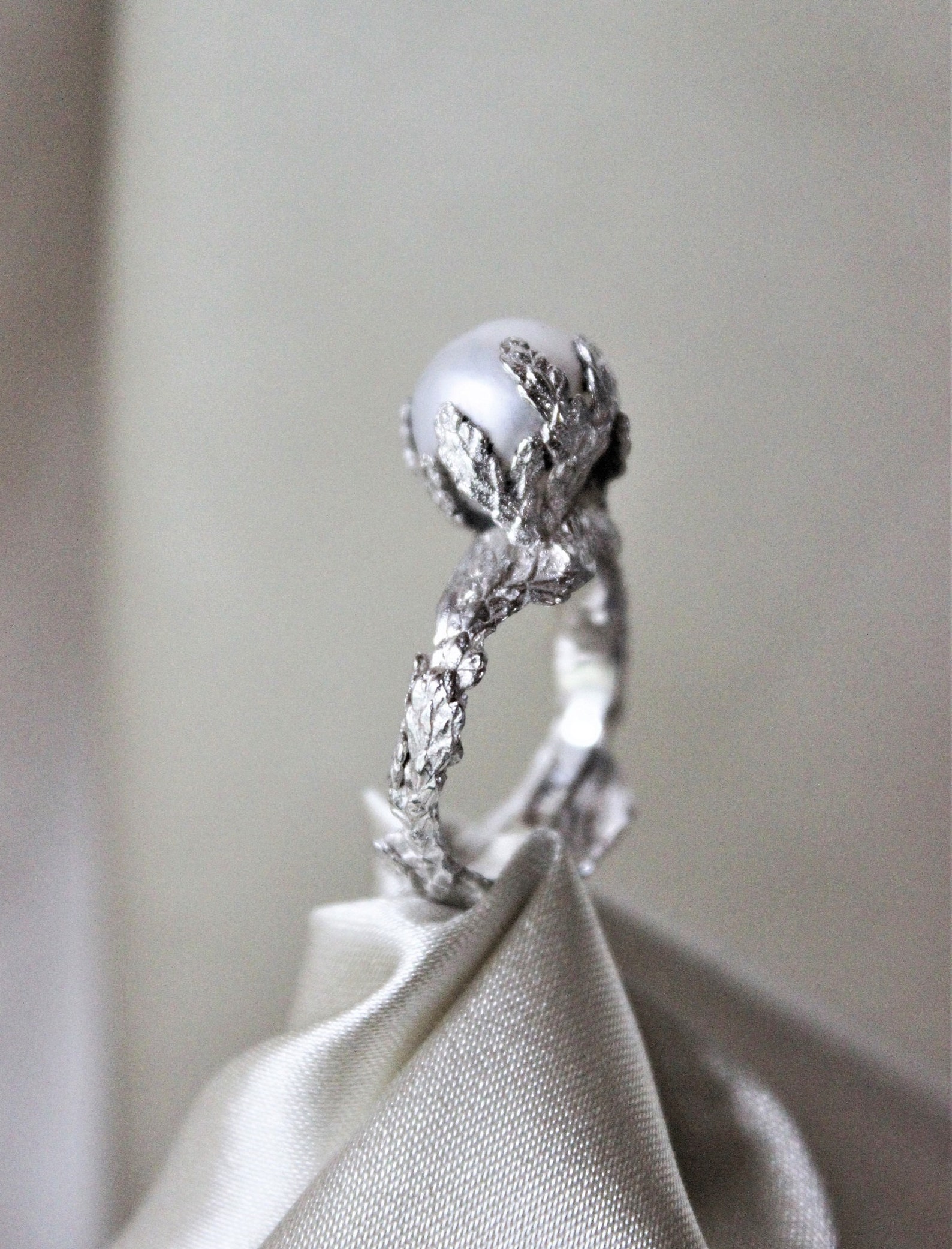 Handcrafted Pine Tree Branch Ring With a Natural, Irregularly Shaped ...