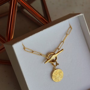 Bracelet With Our "karma" Medallion in a Mini Version on a Toggle Clasp ...