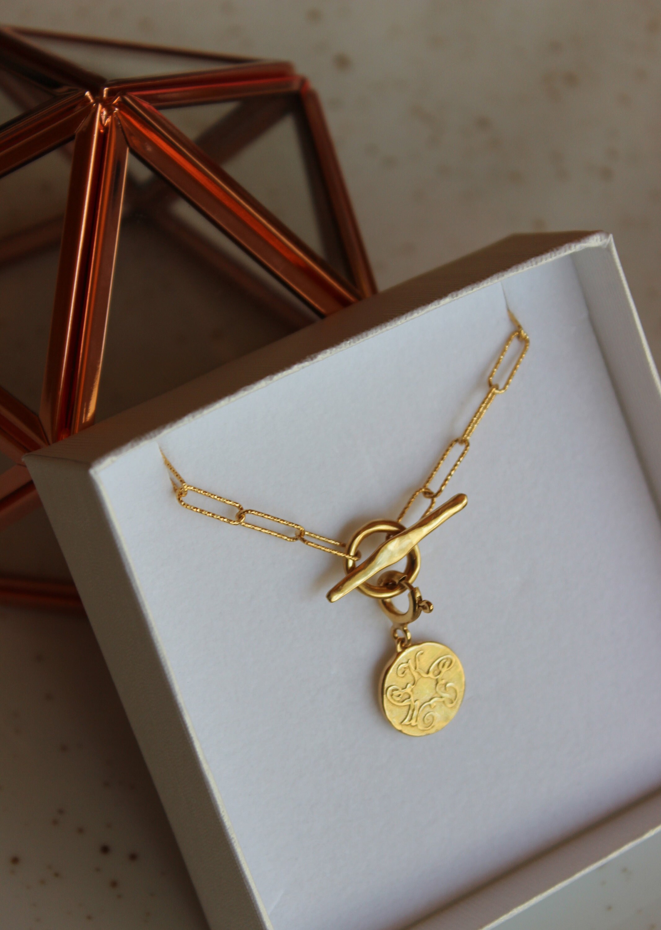 Bracelet With Our "karma" Medallion in a Mini Version on a Toggle Clasp ...