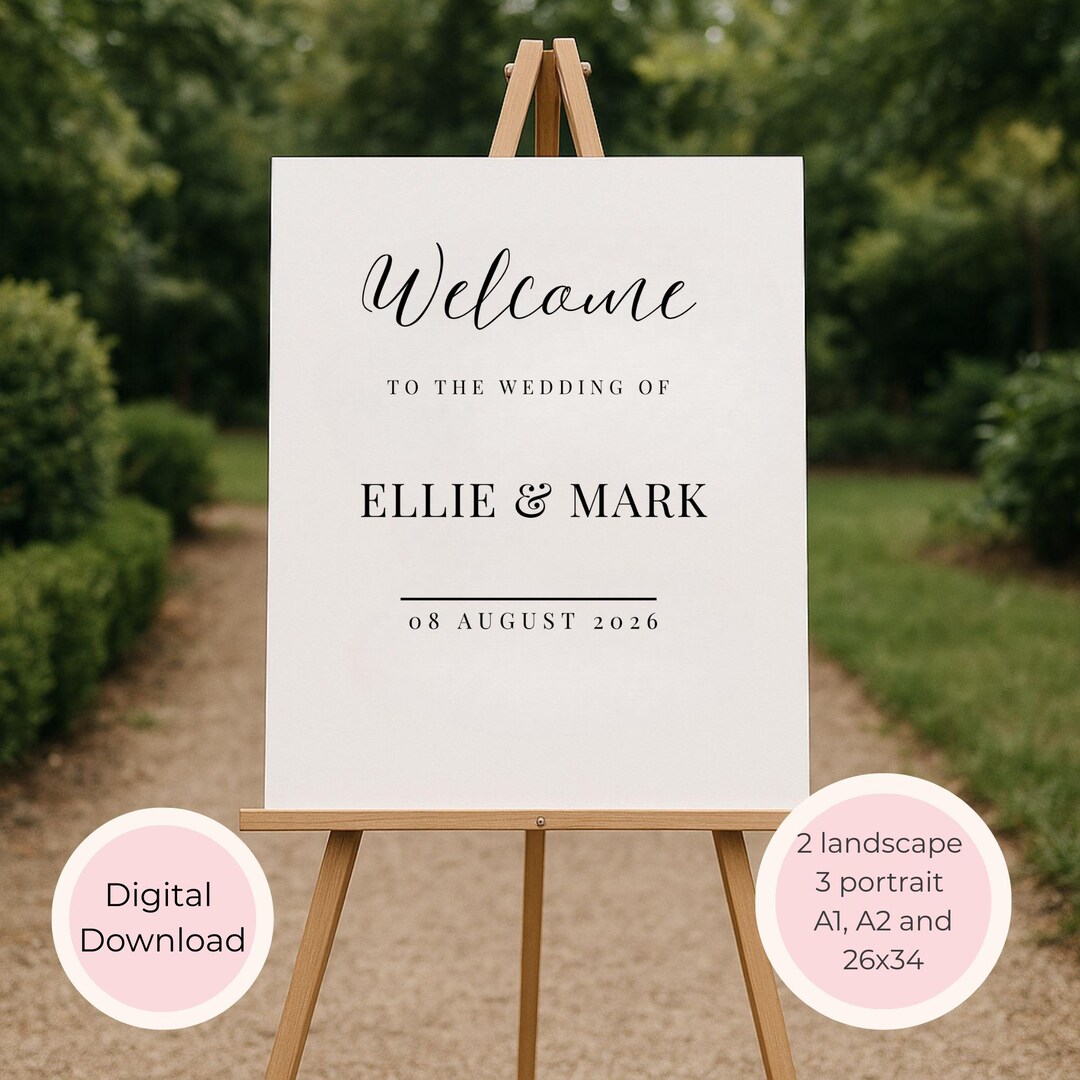 Modern Welcome Sign Template, Editable Canva Design - Etsy