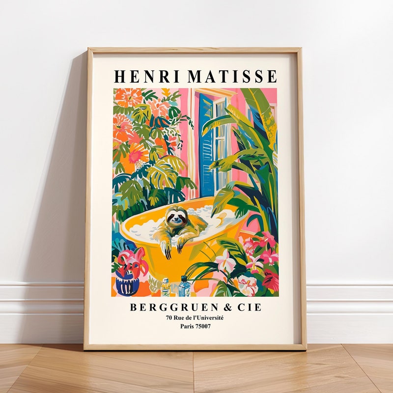 Sloth Print for Bathroom - Etsy