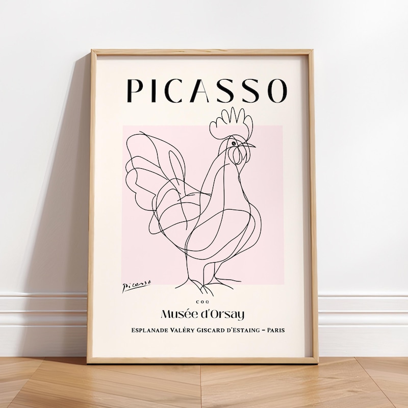 Picasso Rooster Art Print - Etsy