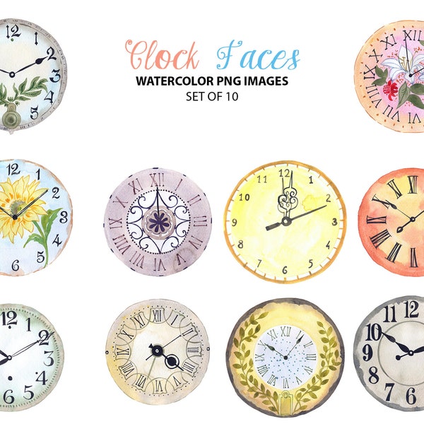 Clock Clip Art - Etsy