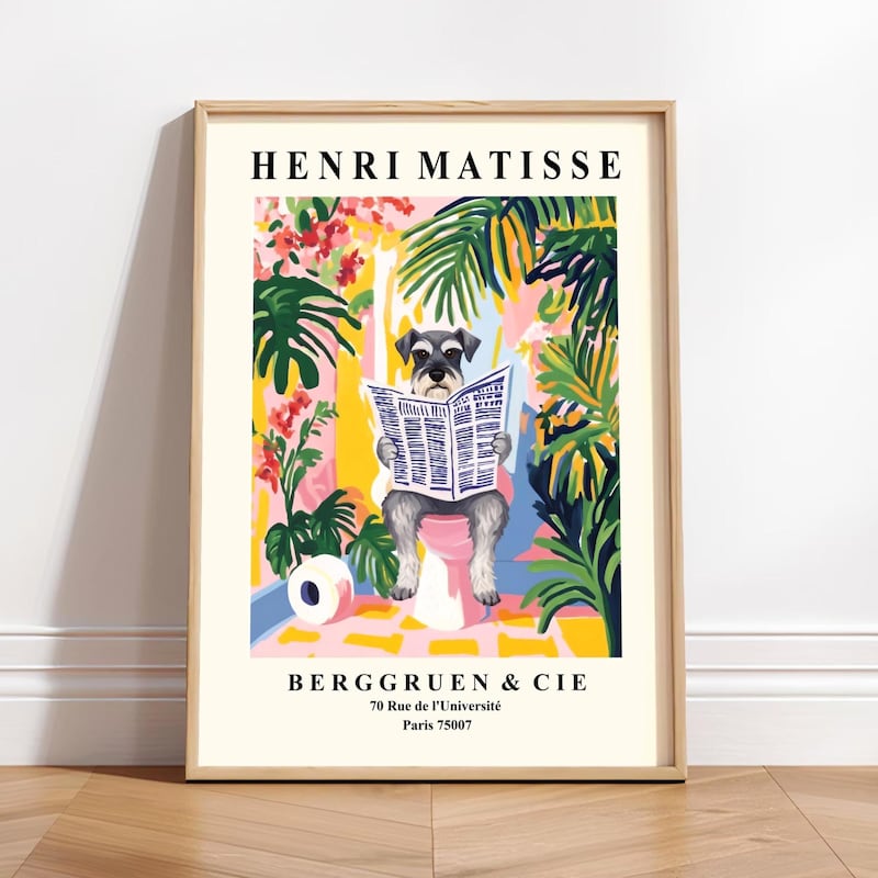 Schnauzer Beach Art - Etsy UK