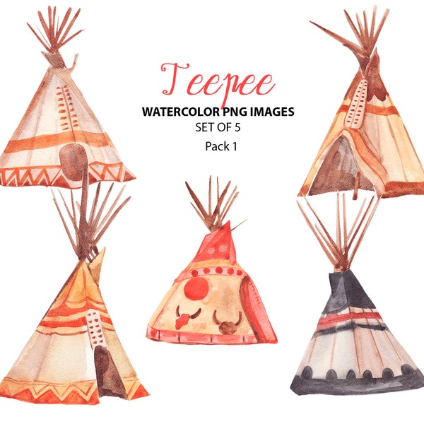 Teepee Clipart - Etsy