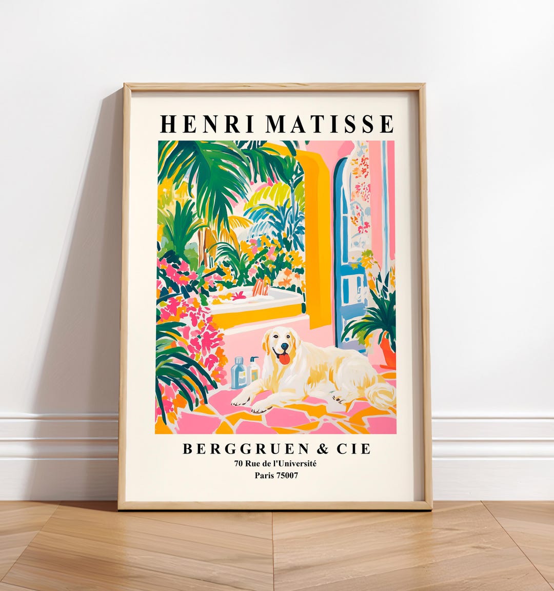 Great Pyrenees Art Print, Funny Bathroom Wall Art, Dog Art Print ...