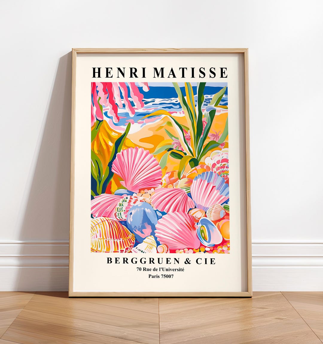Seashells Art Print: Beachy Coastal Decor, Matisse Style - Etsy