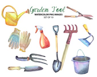 Gardening Tools Clipart Set. Digital Images or Vector Graphics - Etsy