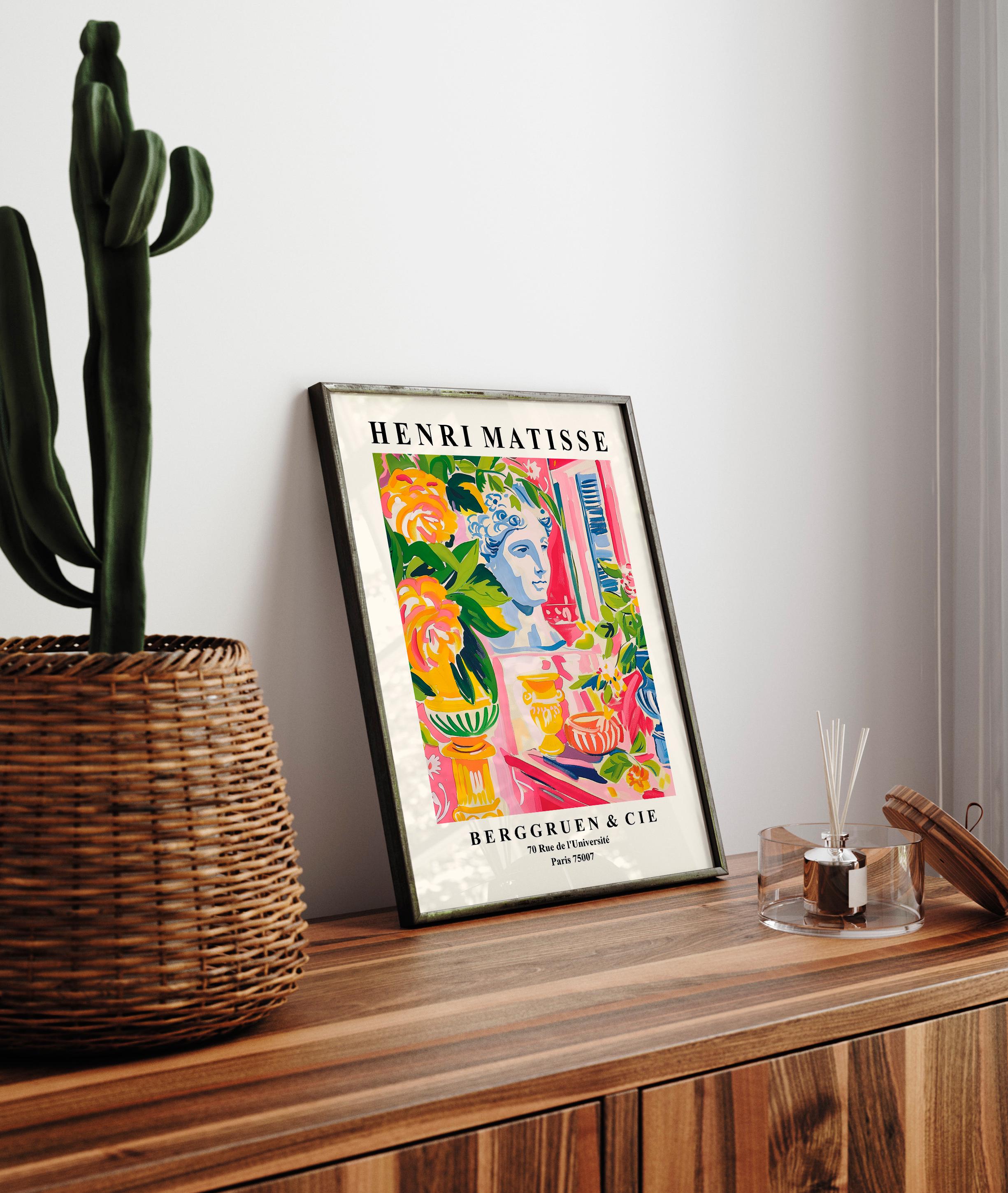 Greek Mythology Decor, Matisse Wall Art, Pink Maximalist Print, Mid ...