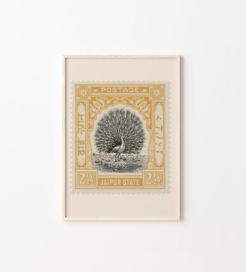 Beautiful Postage Stamp Art Print I Boho Art Print - Etsy