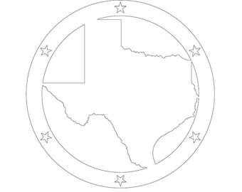 Texas Star With Circle - Etsy