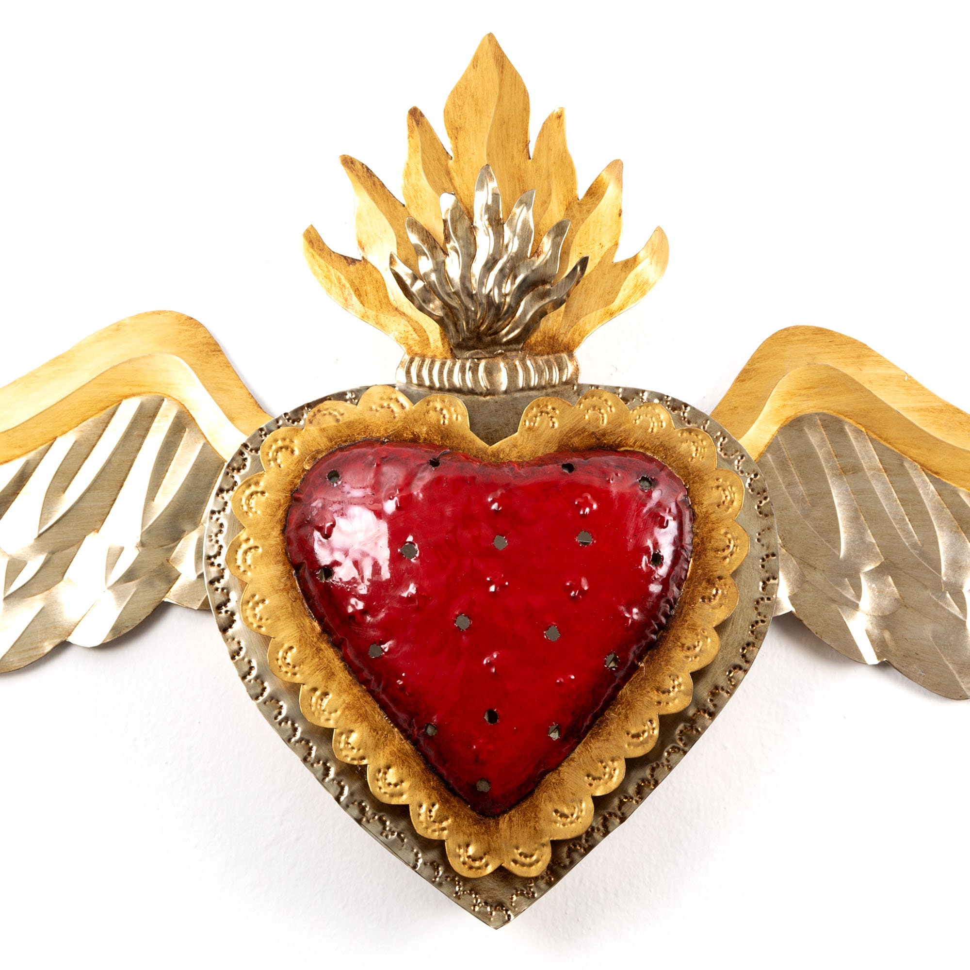 39.5 wide Winged heart-shaped with wings tin lamp | Etsy