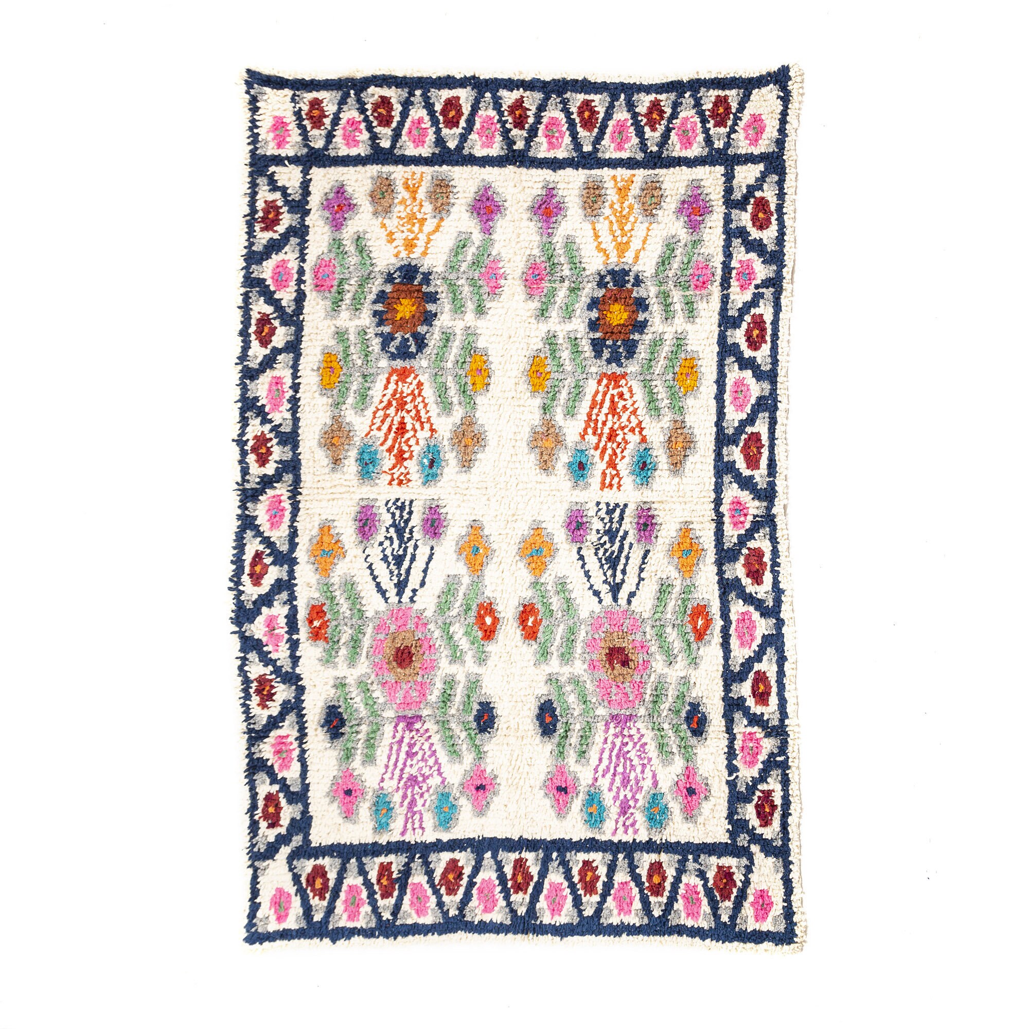 Handmade Guatemalan Wool Rug Dark Blue 235x150cm. Pure Wool - Etsy