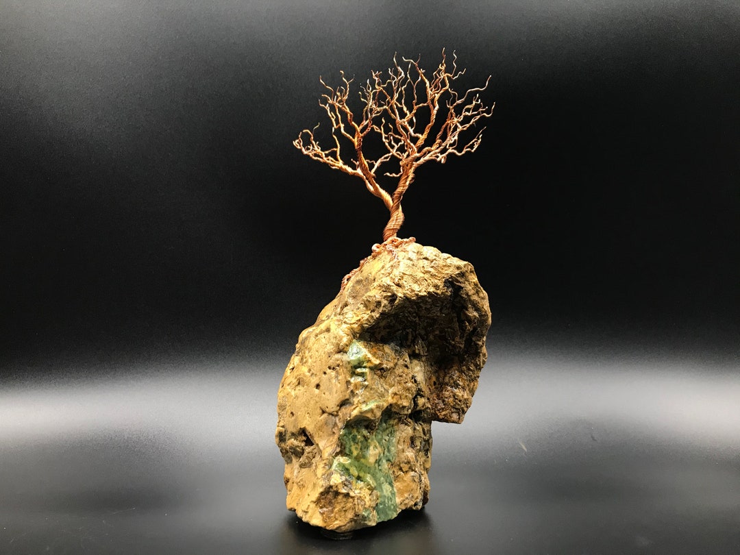 Big Chert Chunk - Copper Wire Tree Sculpture - Etsy