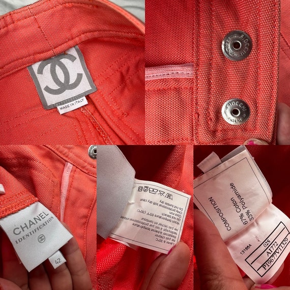 Y2k Chanel Identification SS 2002 orange peach utilit… - Gem