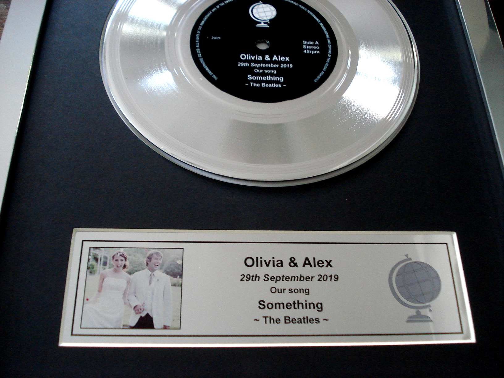 Your Own Personalised 7" Silver Vinyl Framed Record Single Record Award ...