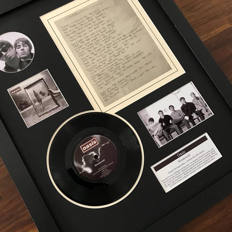 Oasis Framed Lyrics - Etsy UK