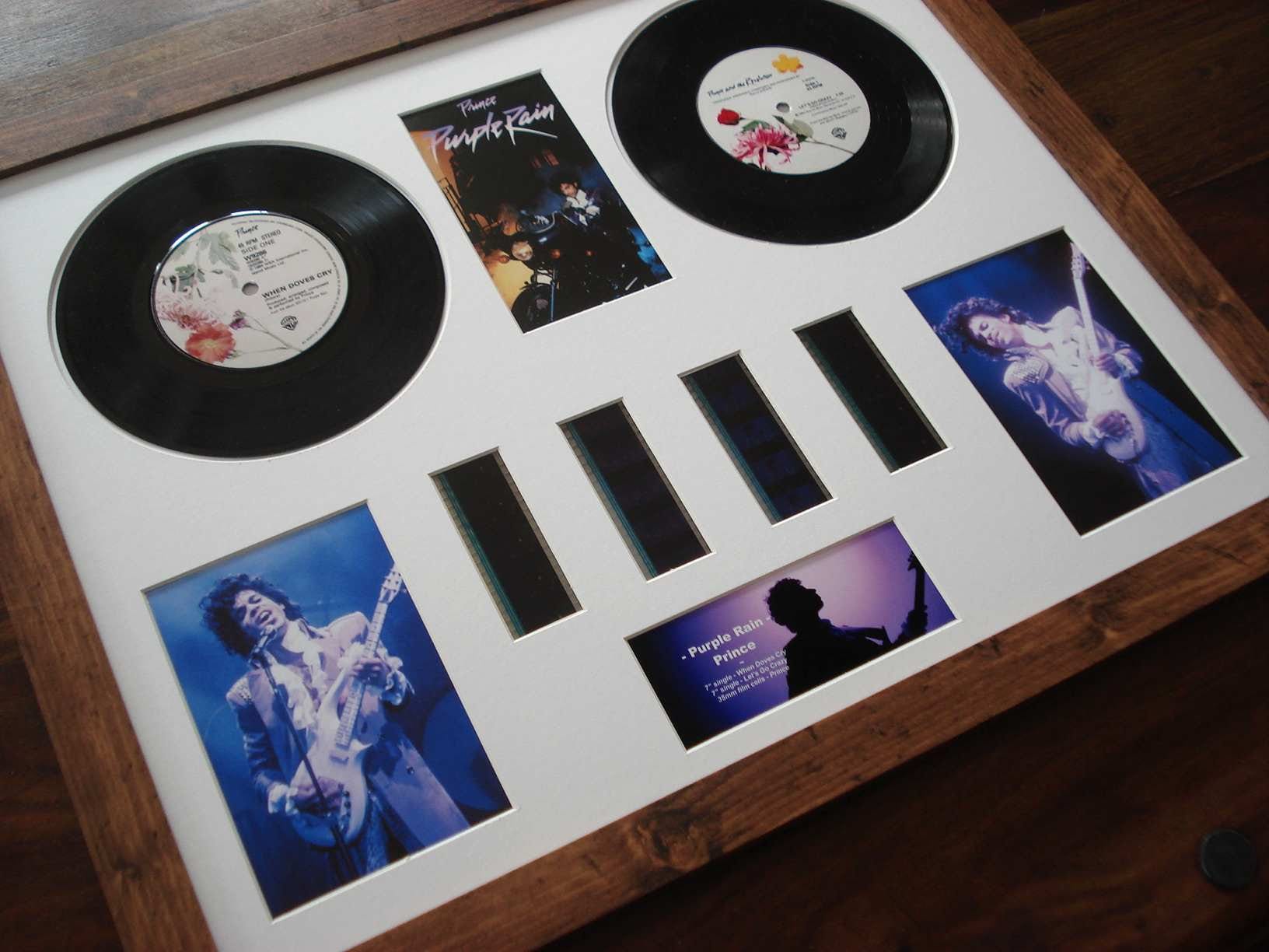 Purple Rain Prince Vinyl 35mm Film Cell Framed Montage - Etsy