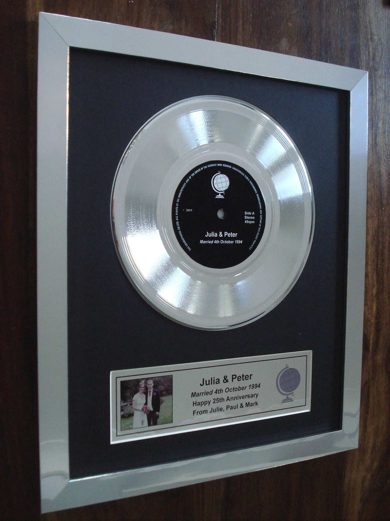 Your Own Personalised 7 Silver Vinyl Framed Record - Etsy