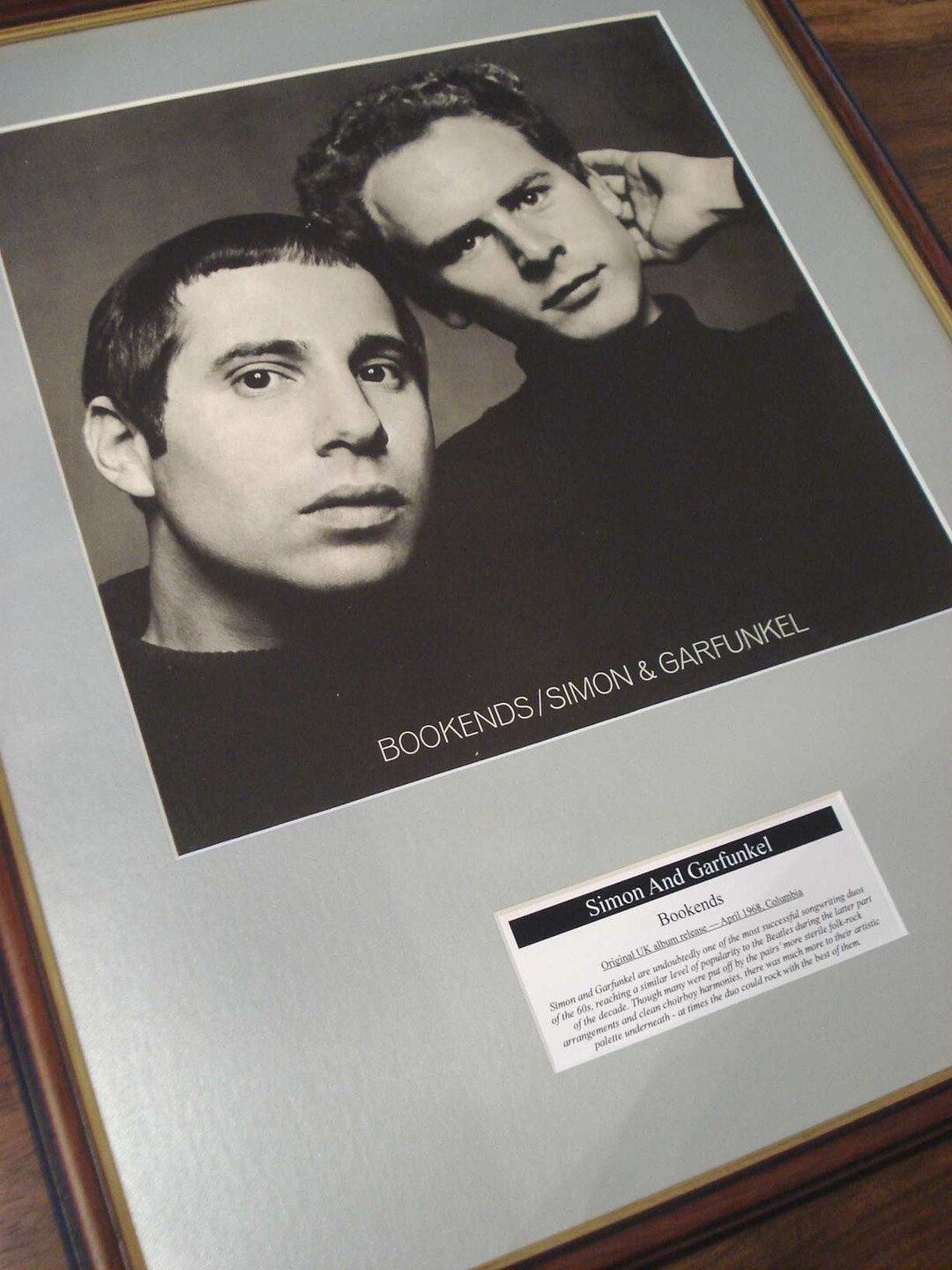 Simon & Garfunkel Bookends LP Original Framed Album Cover - Etsy