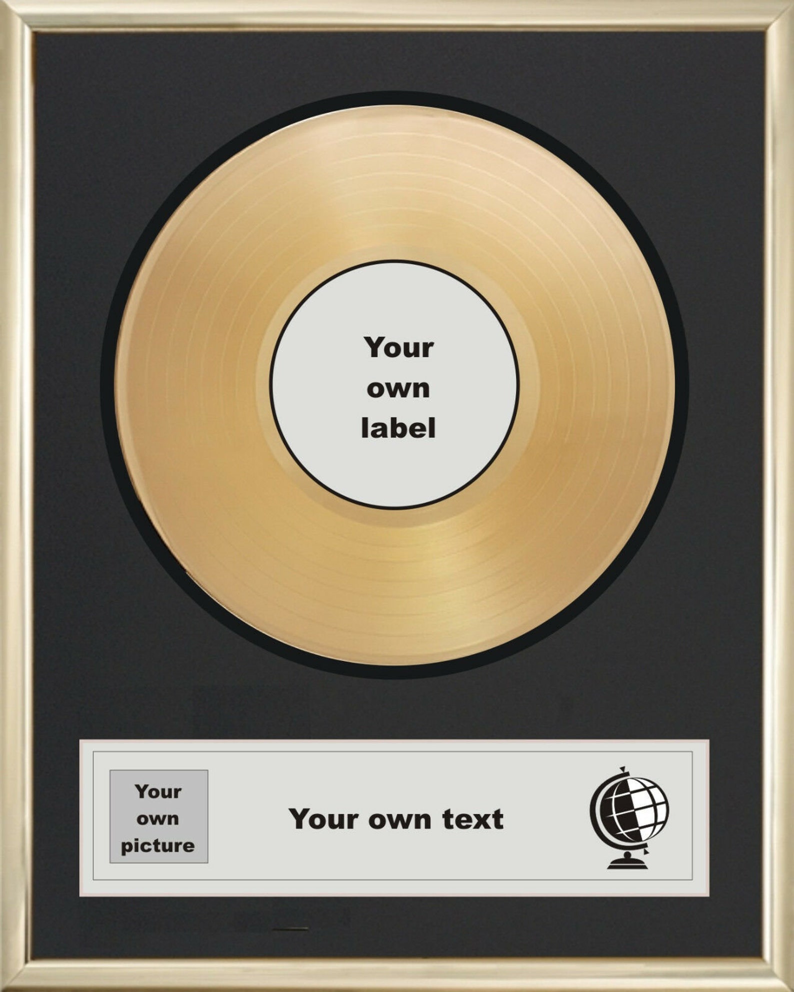 Your Own Personalised 7 Golden Vinyl Framed Record - Etsy