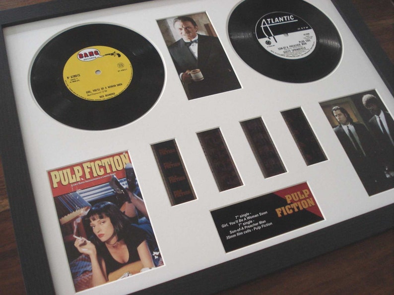 Pulp Fiction Vinyl 35mm Film Cell Framed Montage - Etsy