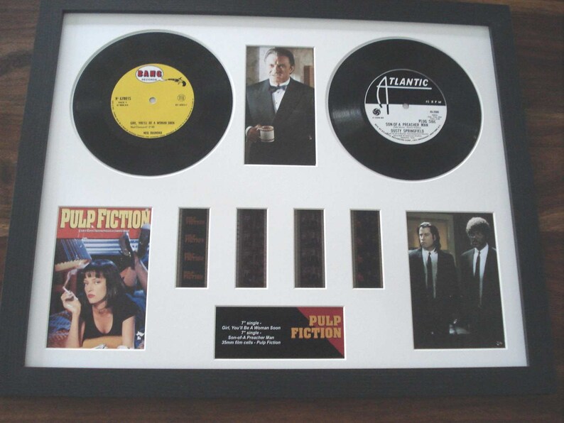 Pulp Fiction Vinyl 35mm Film Cell Framed Montage - Etsy