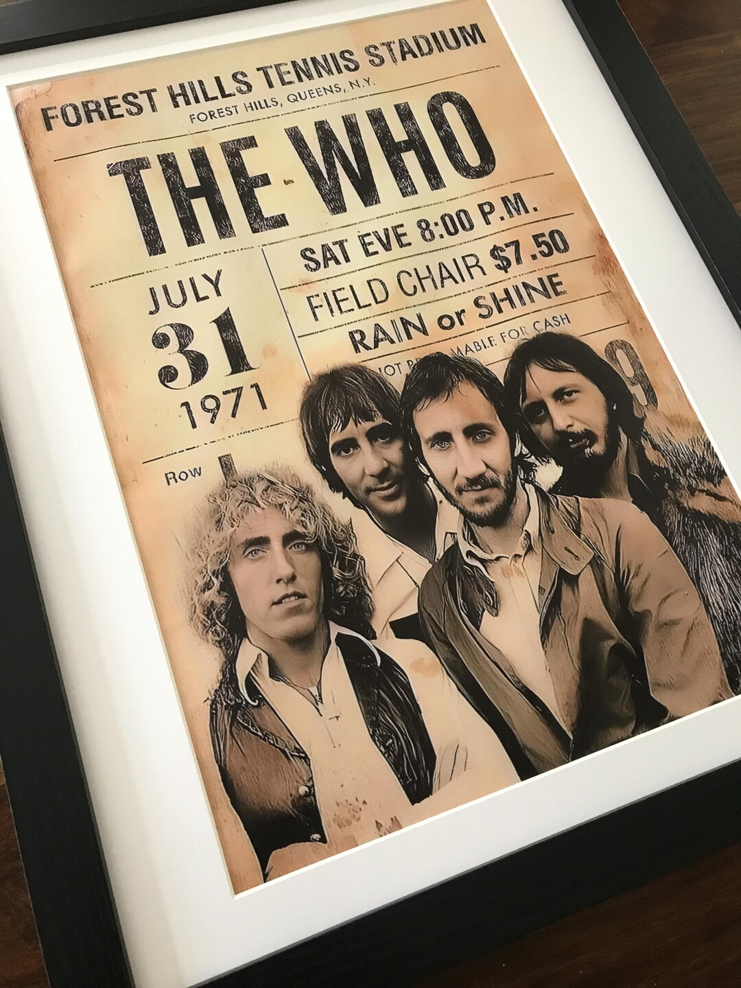 The Who Concert Poster Retro Framed Canvas Print - Etsy