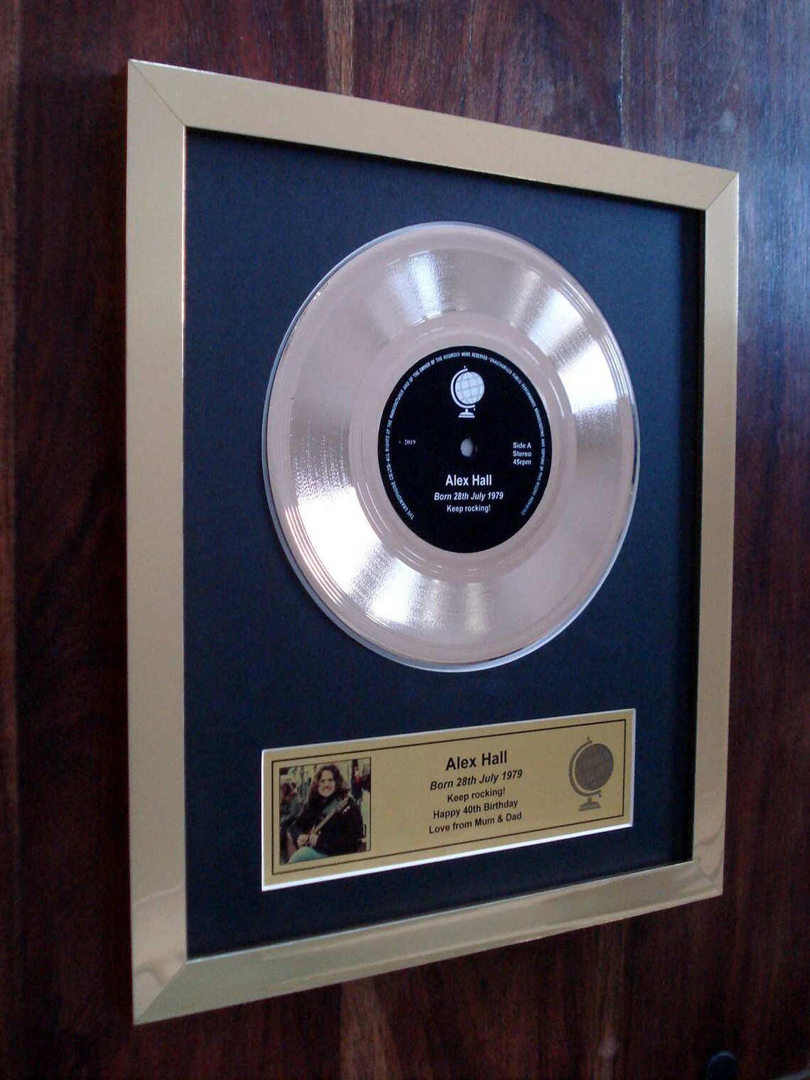 Your Own Personalised 7 Golden Vinyl Framed Record - Etsy