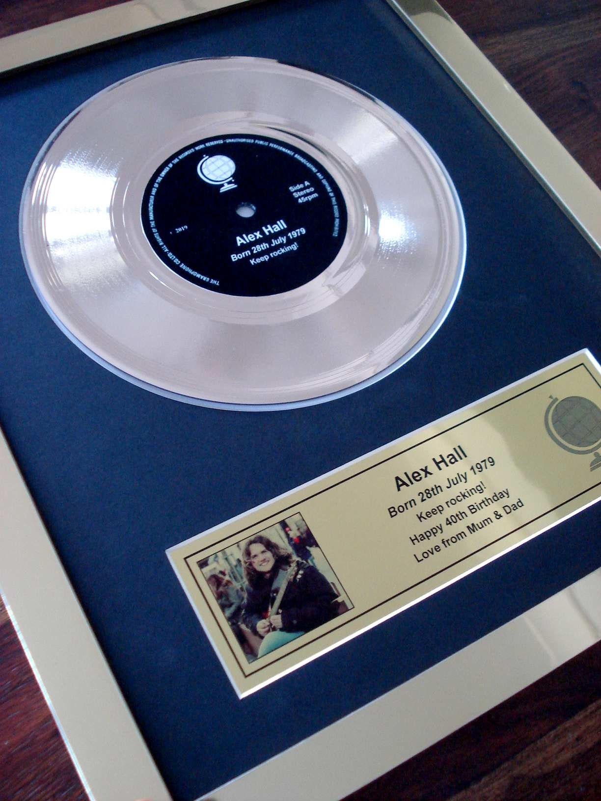 Your Own Personalised 7 Golden Vinyl Framed Record - Etsy