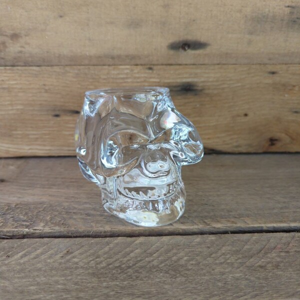 Glass Skull Candle Holder - Etsy