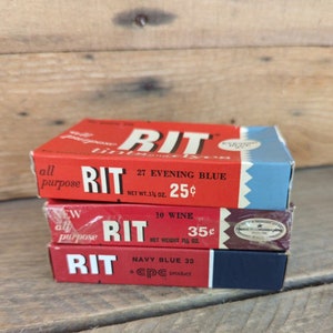 Vintage RIT Dye Still in Original Unopened Boxes - Etsy