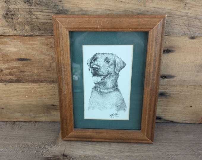 Vintage 1993 Redfern Originals Reproduction Labrador Framed Print by ...