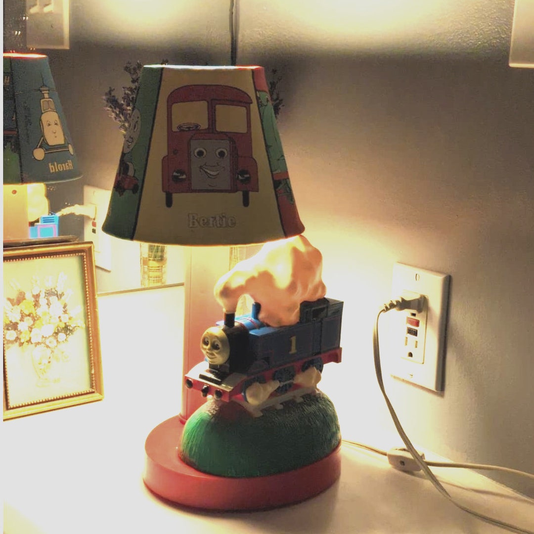 Vintage 1993 Thomas the Train Lamp With Fabric Lampshade - Etsy
