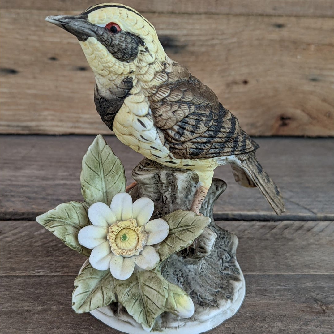 Vintage Bisque Porcelain Royal Crown Meadowlark Bird Figurine J Byron ...