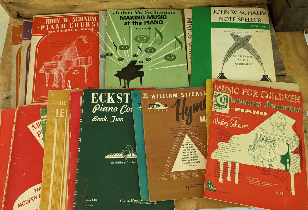 Selection of Vintage Piano Music / Piano Lesson Books / Vintage ...