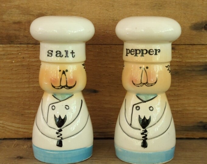 Vintage Ceramic Chef Salt and Peppers Shakers by Dabs Made in Japan - Etsy