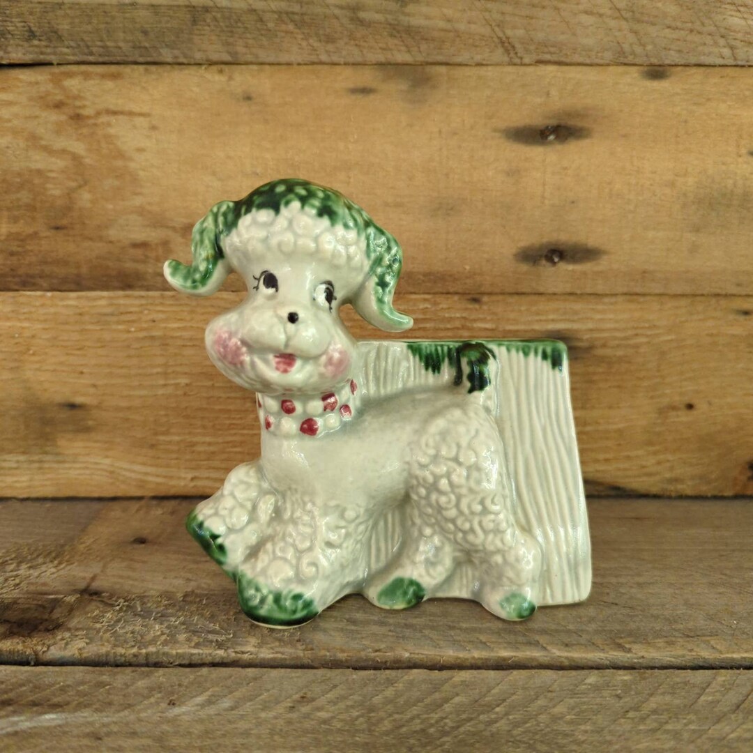 Vintage 1950s Anthropomorphic Poodle Planter / Ceramic Fashions by O.P ...
